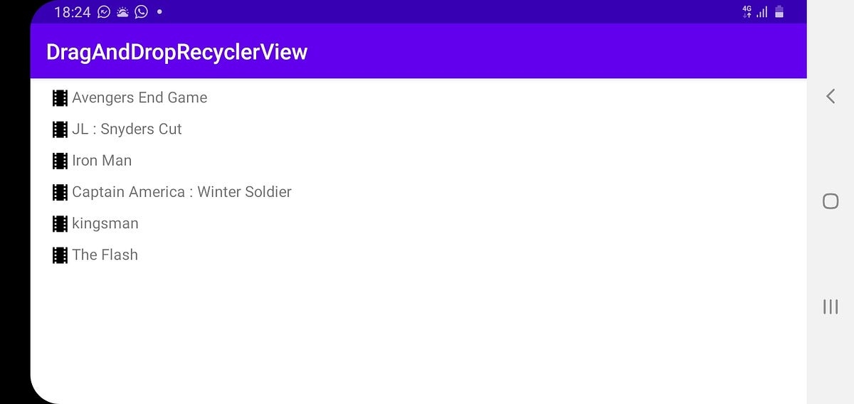 How To Make A Drag And Drop Recycler View In Android Using Kotlin By 2444