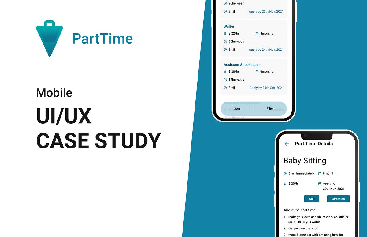 A Case Study Of Part Time App Find Part time Easily By Pavel