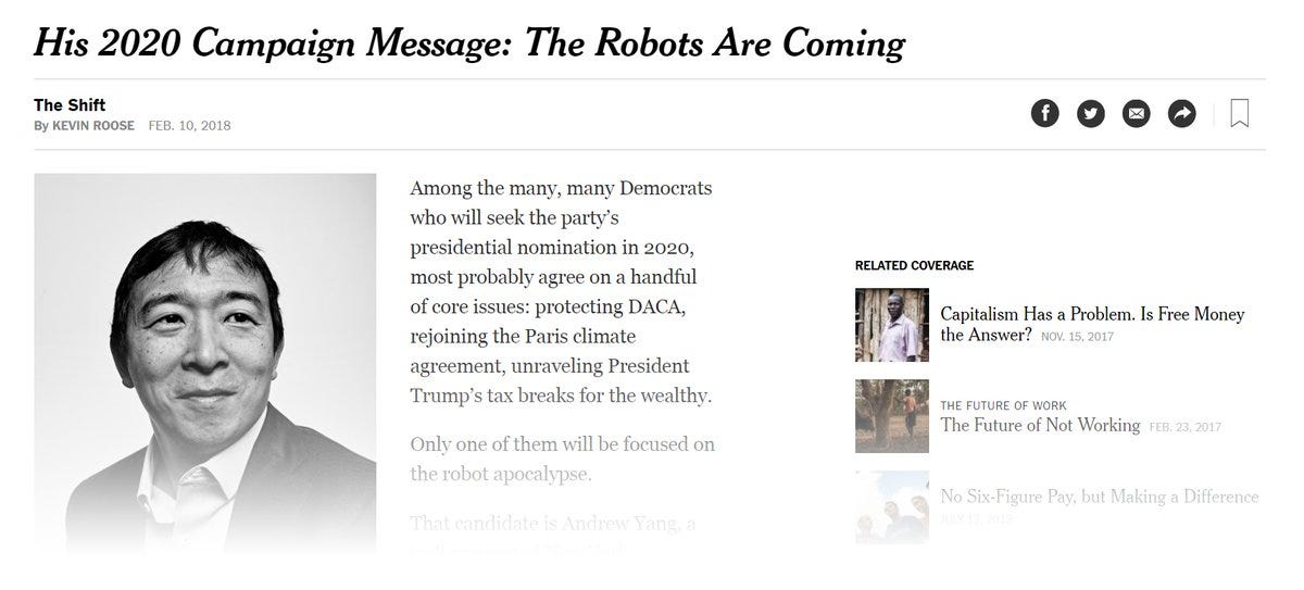 Andrew Yang 2020. Finally, someone running for the 2020… | by Deborah ...