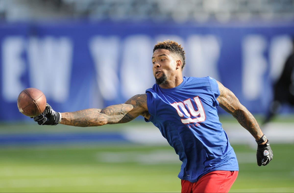 Odell Beckham Jr. Effortlessly Catches One-Handed Passes During Warm ...