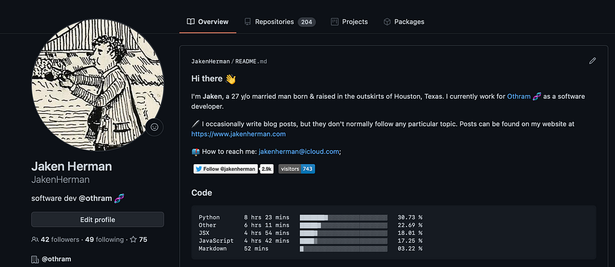📊 Show Off Your Coding Stats On Your Github Profile Using Wakatime By Jaken Herman Medium