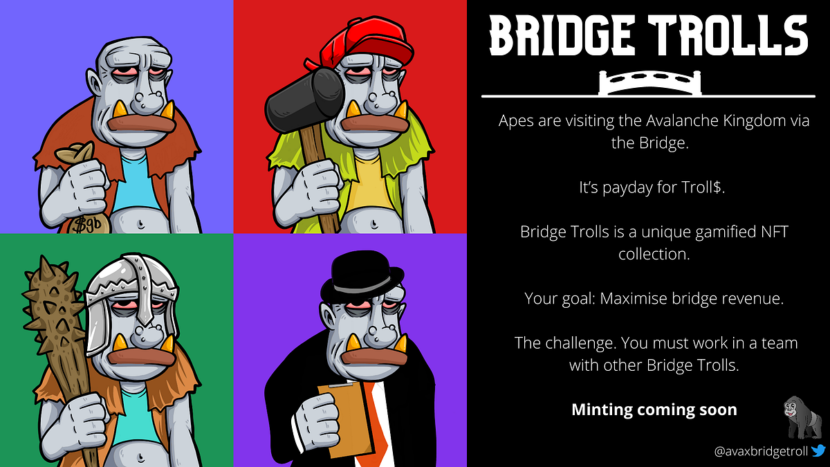 Introducing Bridge Trolls. Apes are visiting the Avalanche Kingdom ...