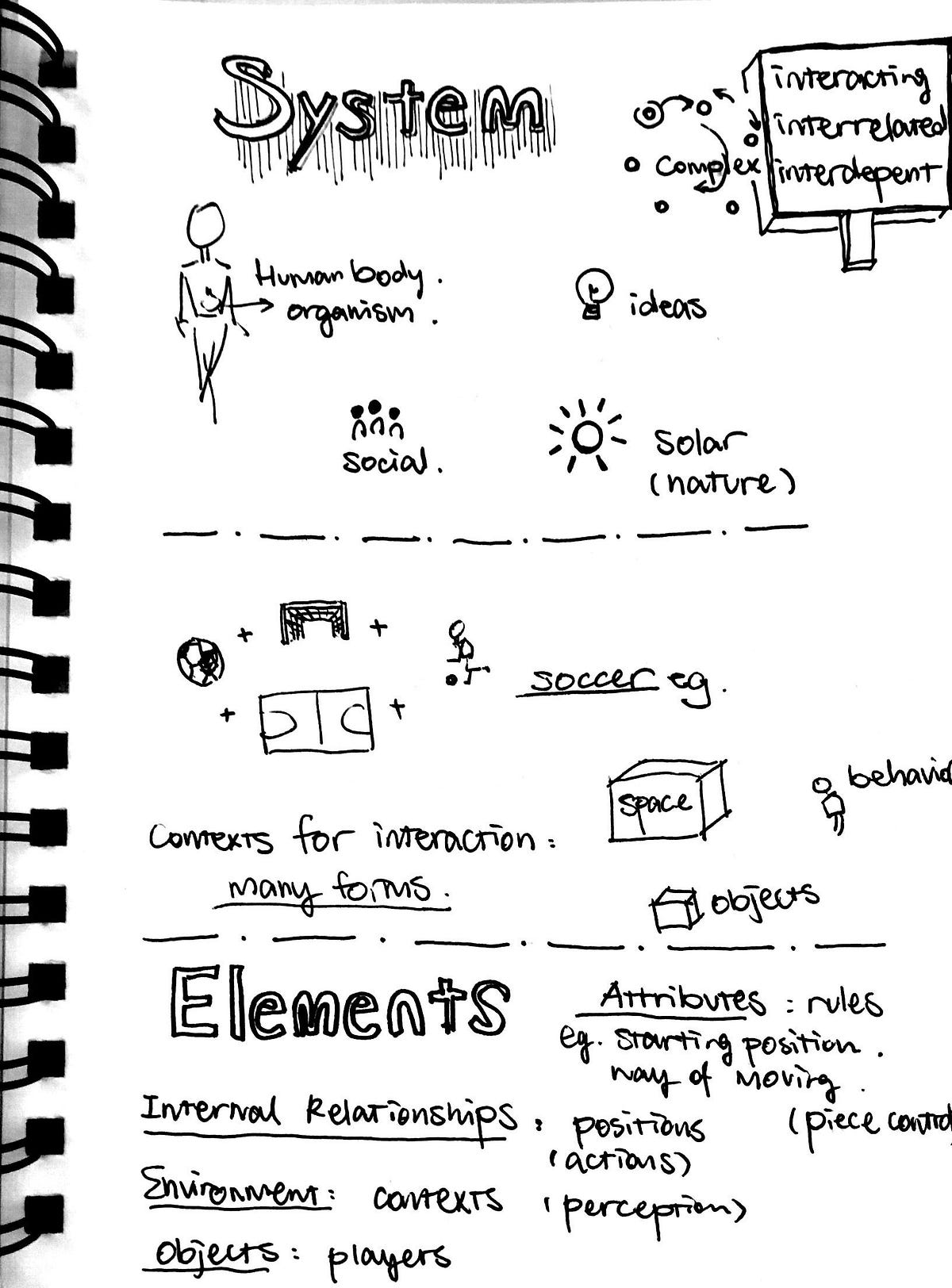 Sketchnotes: System | by Alexis Zheng | Serious Games: 377G | Medium