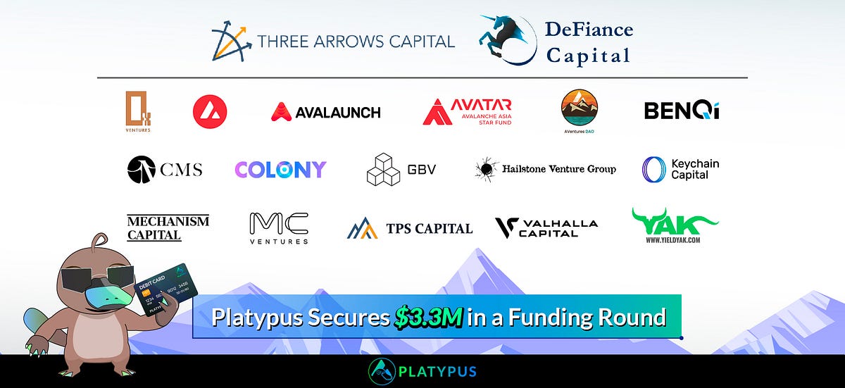 Platypus Secures $3.3M in a Funding Round Led by 3AC and Defiance Capital | by Platypus.finance ...