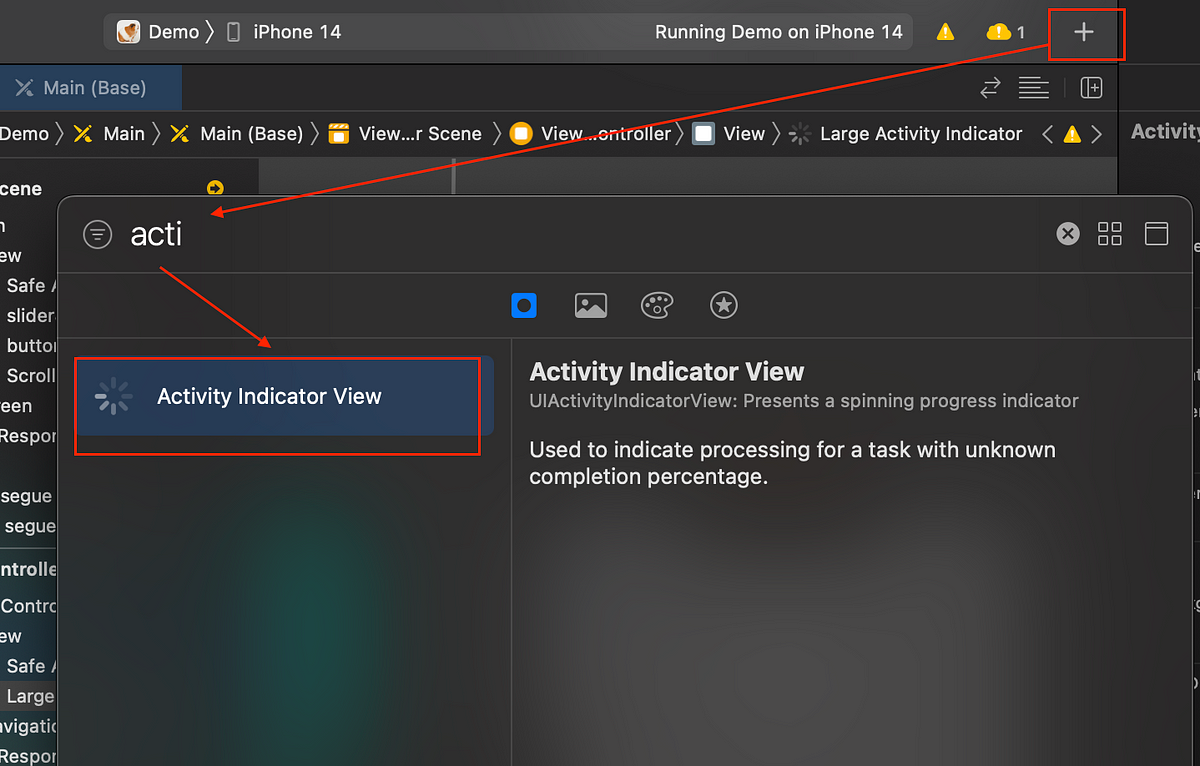 Activity Indicator View是一種表示某動作或讀取是否完成的元件,通常在完成後會自動消失 Documentation