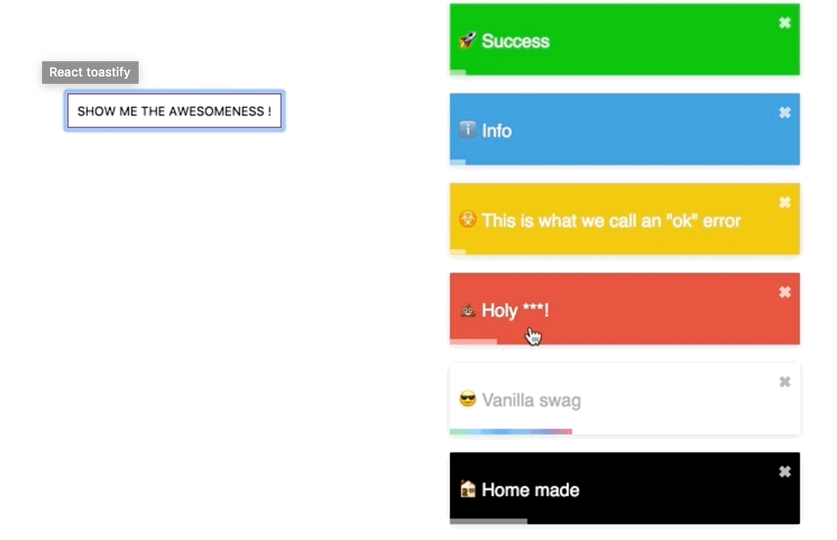 Displaying notifications on a React app form | by Kirsten Werner ...