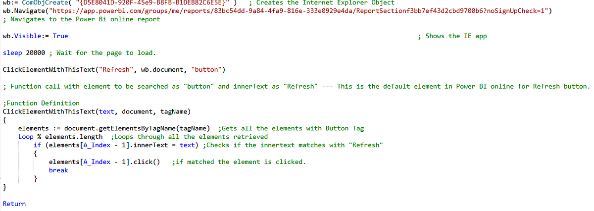 Automating Power BI Dashboard Refresh using AutoHotKey | by Vasanth S ... Automating Power BI Dashboard Refresh using AutoHotKey | by Vasanth S ...