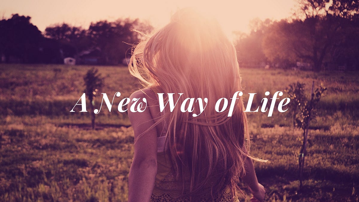 A New Way of Life. Creating a new way of life is the only… | by Elodie ...