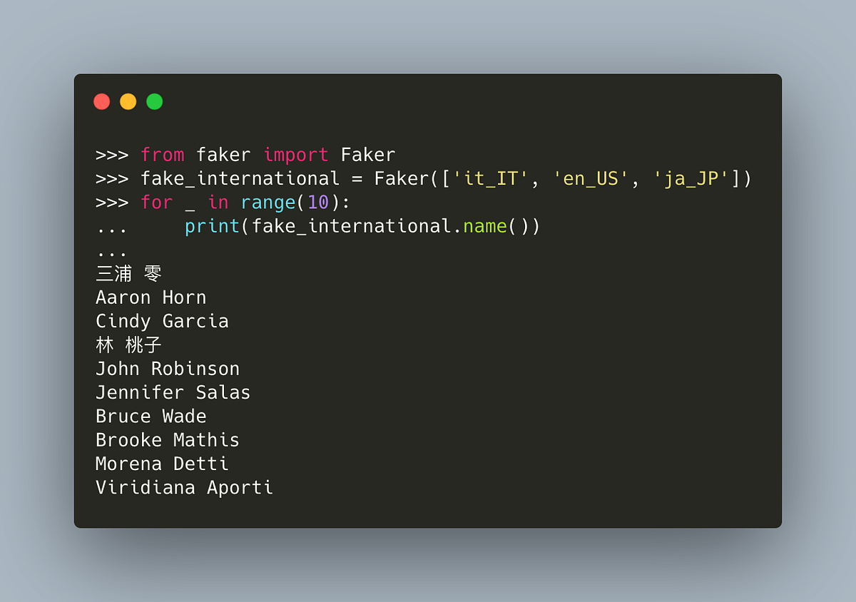 No Data No Problem Use Faker To Test Ideas For Data Engineering And Analytics By Chouaieb