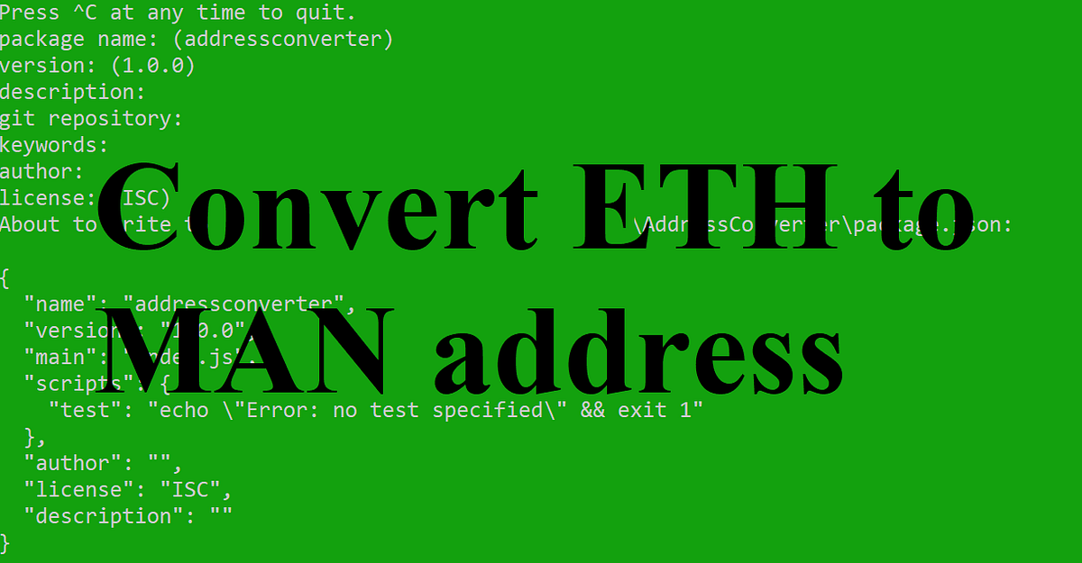 Matrix Ai Network Integration Tutorials — Part 1 Converting An Eth Address To Man Address Js