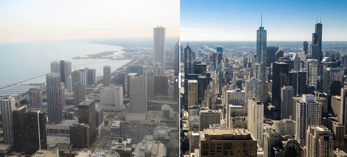 Chicago in 2002 vs. 2017. A poster on Reddit Chicago… | by Alex Parker ...