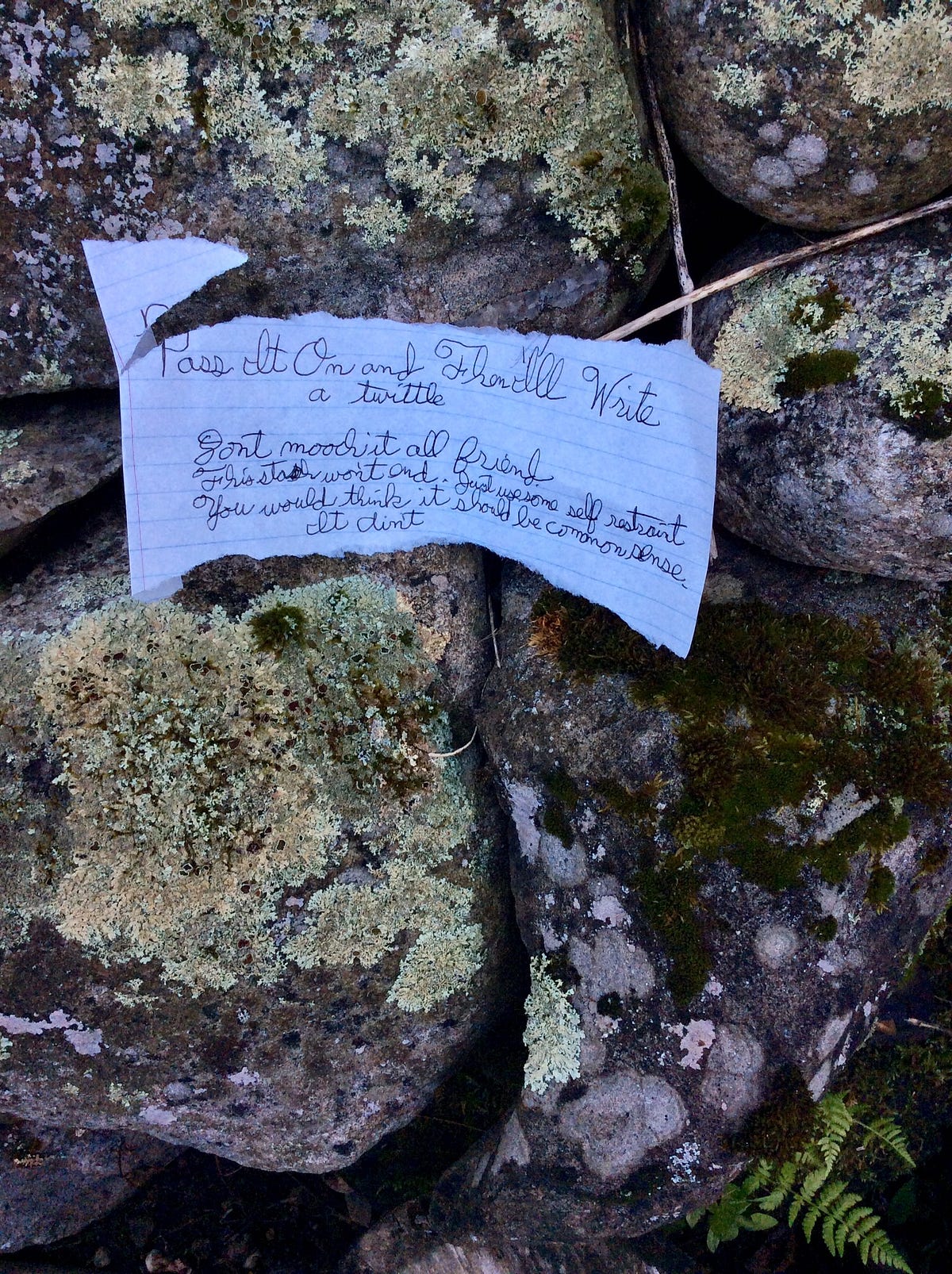 Pass It On and Then I’ll Write - Paper Poetry - Medium