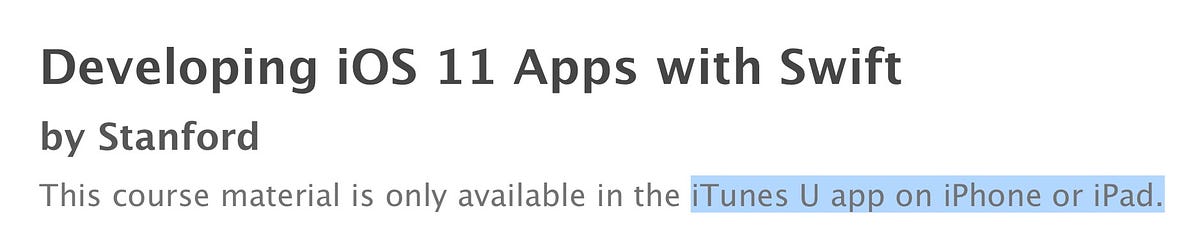 在 Mac 上看 Stanford 的 Developing Ios 11 Apps With Swift By 彼得潘的 Ios App Neverland 彼得潘的 Swift