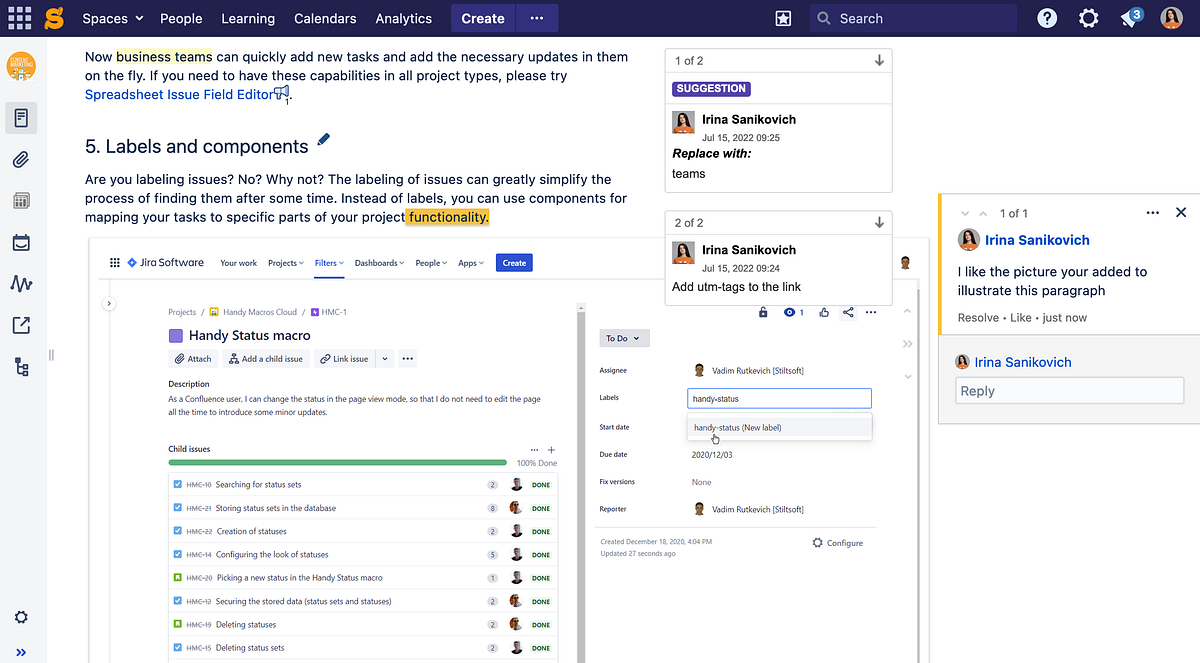 4 Ways to Add Inline Comments in Confluence | by Irina Sanikovich | Stiltsoft Blog | Medium