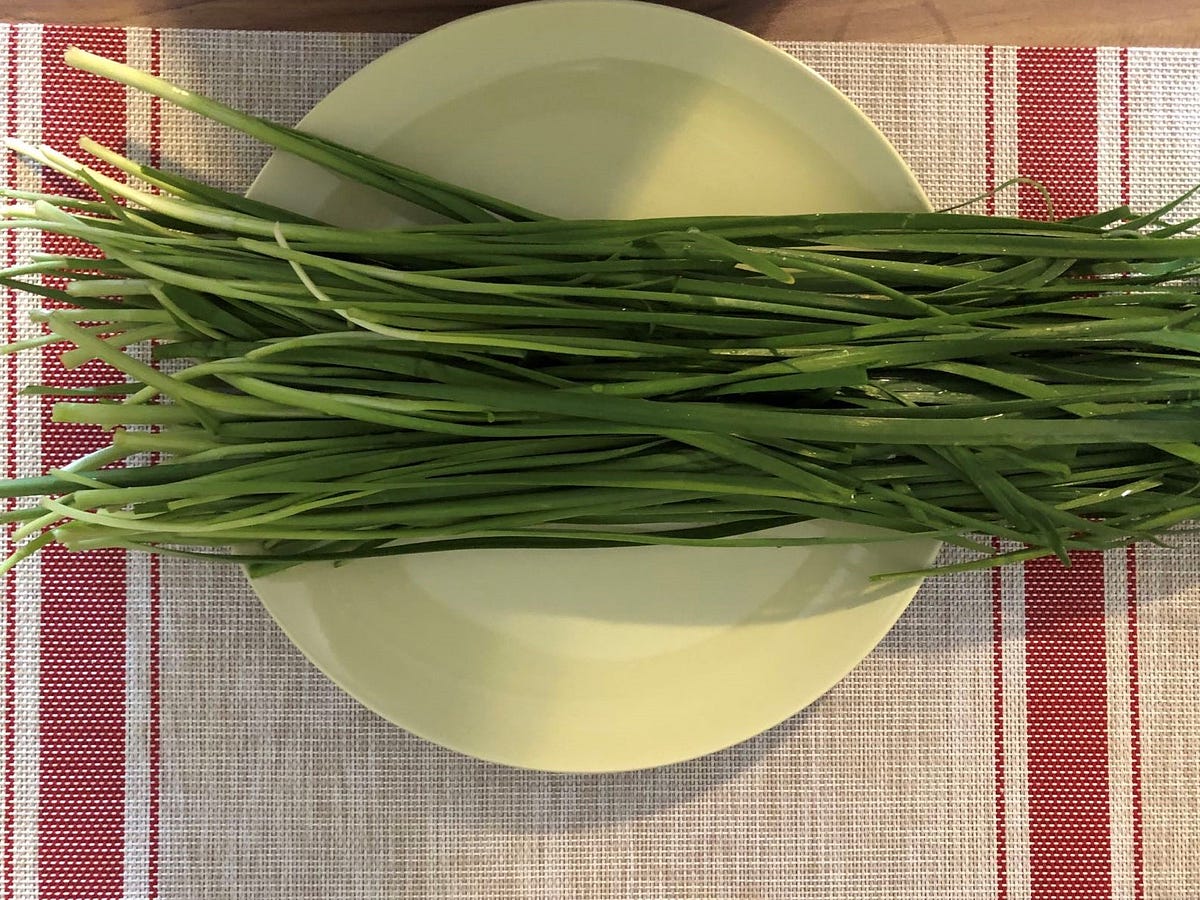 Today, my neighbor gave me a handful of homegrown chives…… | by Mulan ...