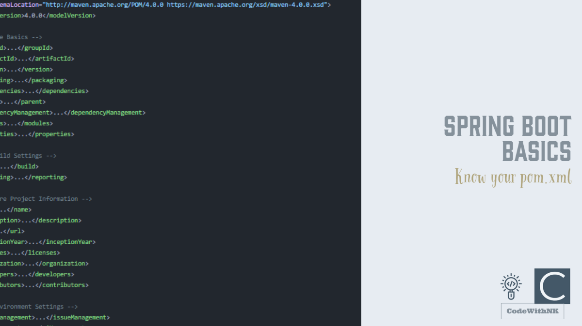Know your pom.xml. Learn about different components of pom… | by Nadeem Khan(NK) | LearnWithNK ...