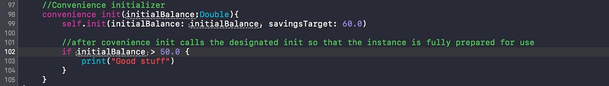 Swift classes: beyond basics. Designated initializer: (no keyword… | by Cosmin Mircea | Medium