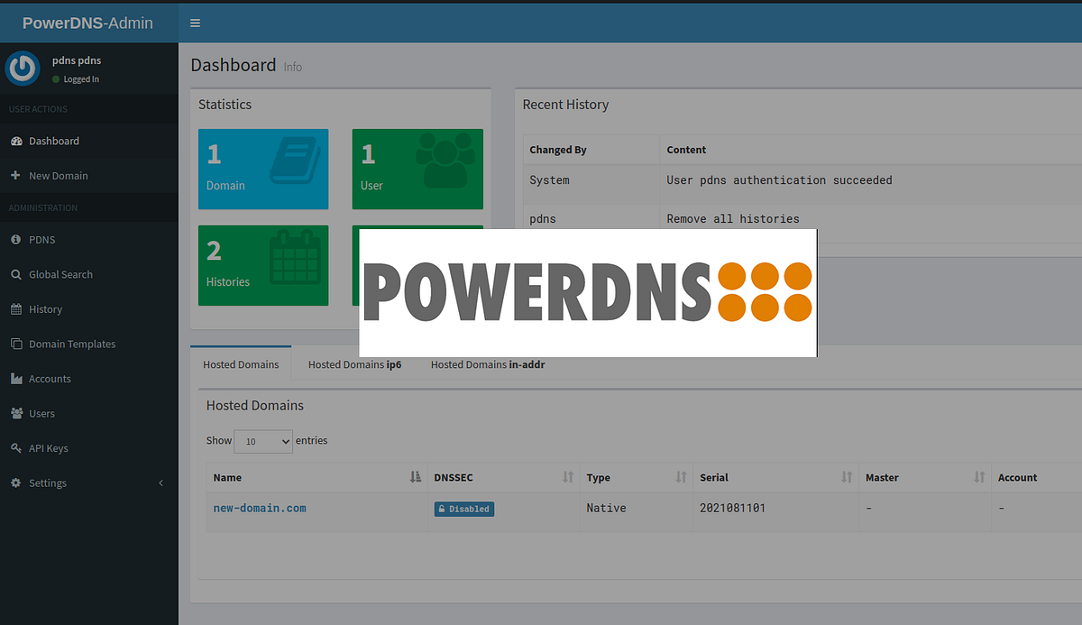Running PowerDNS in the local environment with PowerDNS-Admin | by Francisco Hernando | Medium