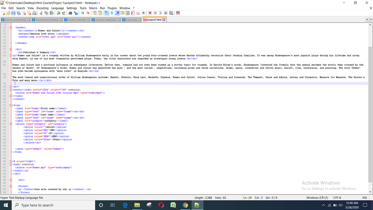 Fundamental of Html. Hello guys, I started to learn HTML… | by Nandish ...