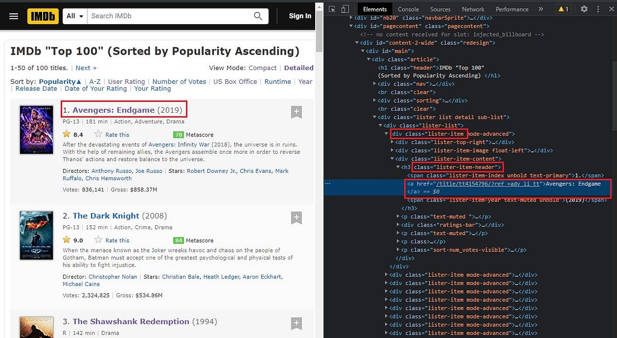 A beginner guide for scraping data from IMDB for User Reviews using Selenium and BeautifulSoup ...