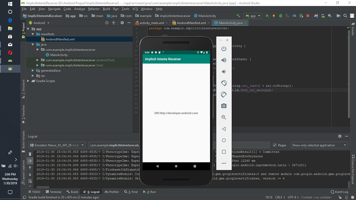 Activities and intents | Android Studio | by rinaldy js | Medium
