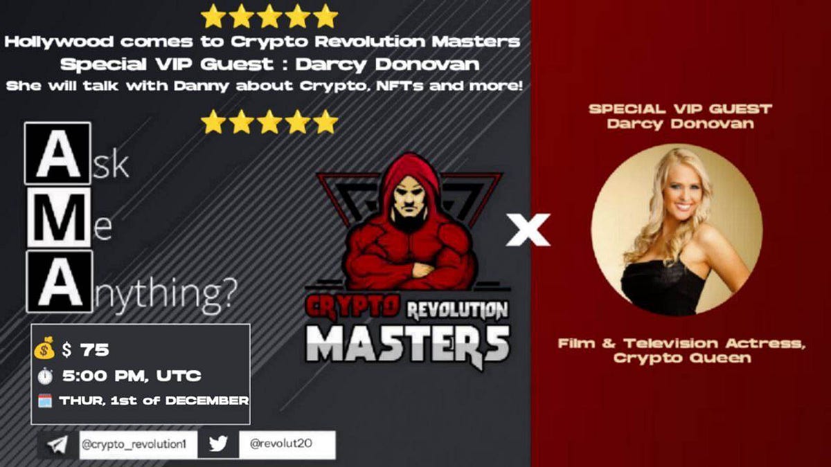 Darcy Donovan AMA Recap in Crypto Revolution Masters Telegram Community ...