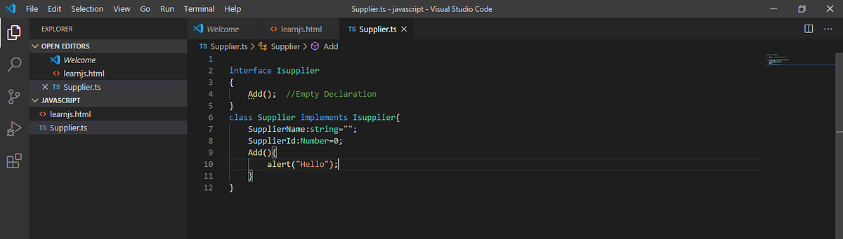 “Interface in Typescript”. Interface is a contract or legal… | by Smita ...