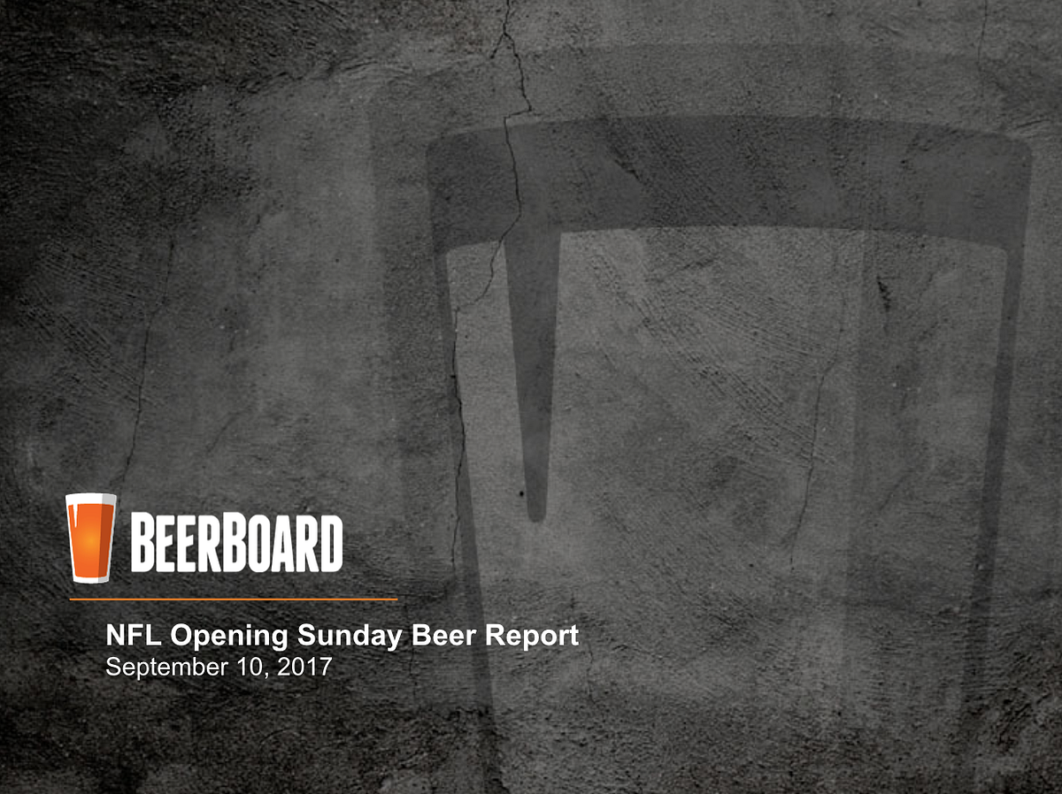 NFL Opening Sunday Beer Report by BeerBoard | by BeerBoard | Medium