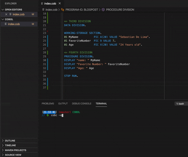 The basics of COBOL programming language. | by Sebastian De Lima | Medium