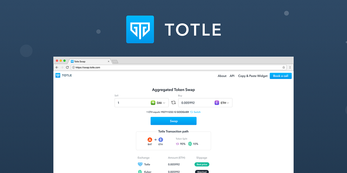 Get More for Your Tokens with the New Totle Swap | by Totle | Totle ...