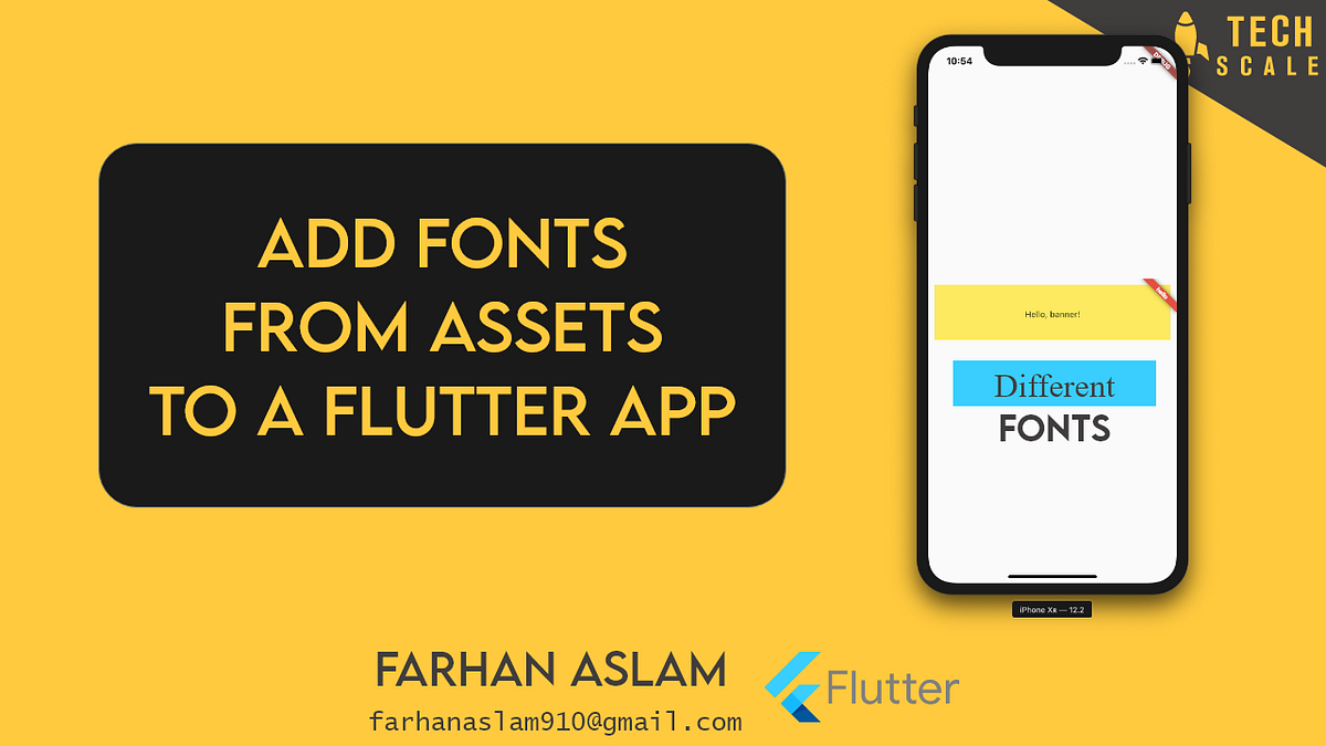 How to add custom fonts in a Flutter Application | by Farhan Aslam | Medium