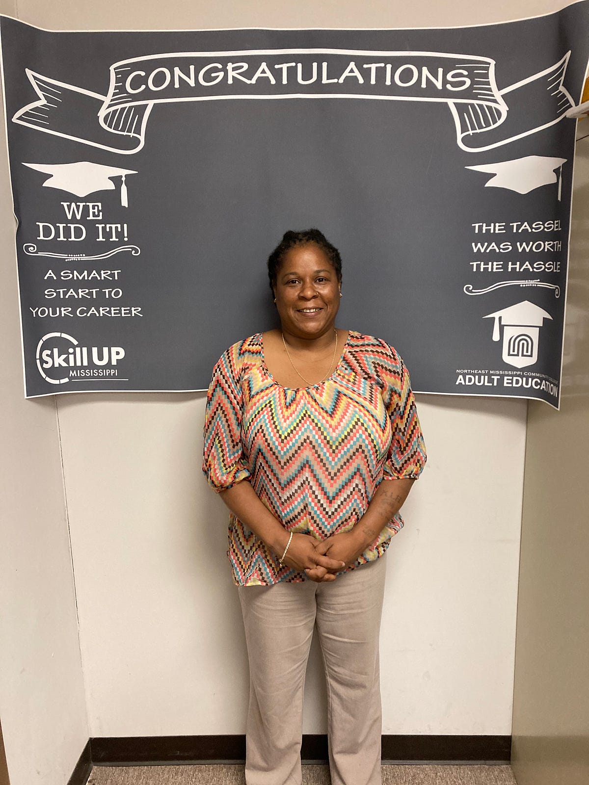 “I did it. You can do it, too.”. Adult ed grad Christy Sanders seeks to ...