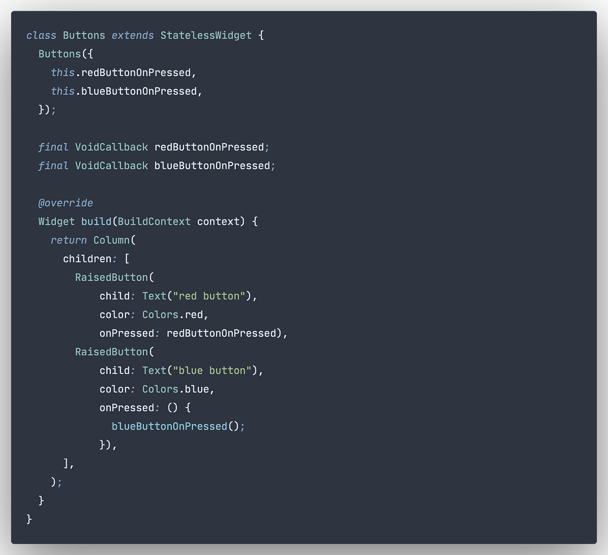 Flutter : VoidCallback(). Selam, bugün voidcallbacklerle… | by Cihan Cengiz | Medium