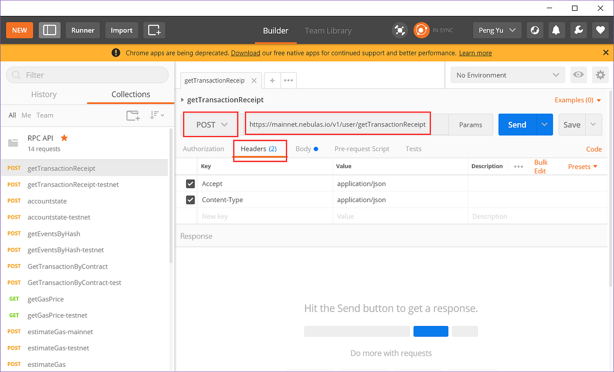 Access Nebulas RPC API with Postman | by yupnano | Medium