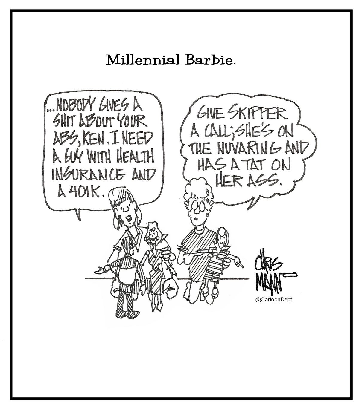 The Illustrated Millennial. Chris Manno, Cartoon Dept MFWIC | by Chris ...