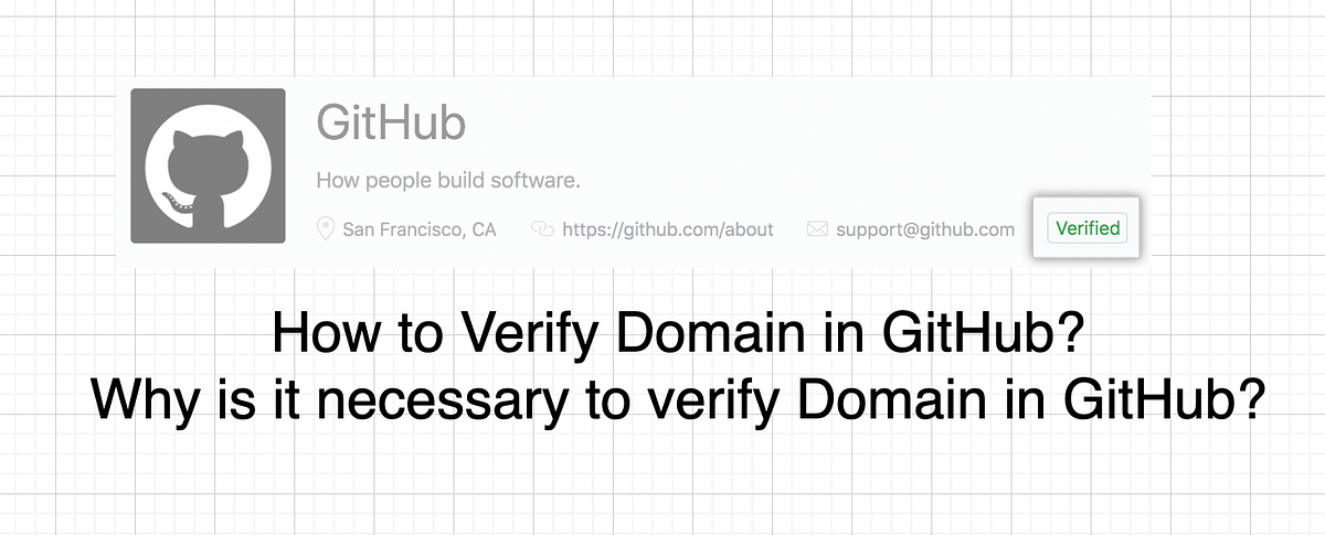 How To Verify Domain in GitHub. how to get verified badge in Github ...