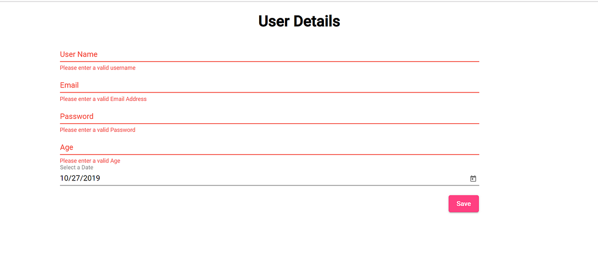 Simple Model-driven form with angular material and flex layout | by pramod dassanayake | Medium