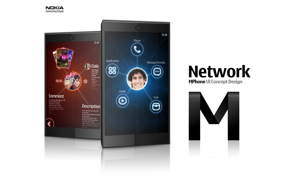 A concept design-Nokia “M” Phone. This was a project about a conceptual ...