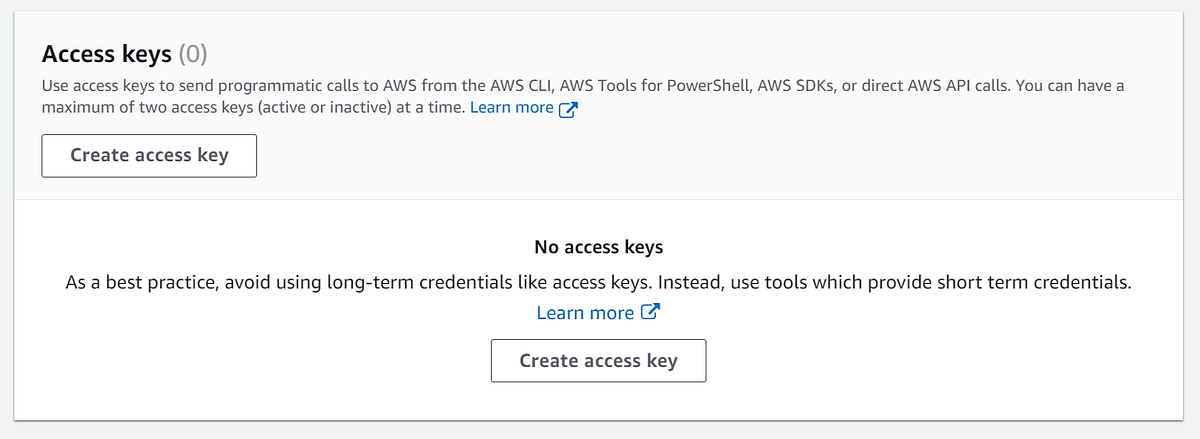 AWS — Create Access Key - Aravinthan K - Medium