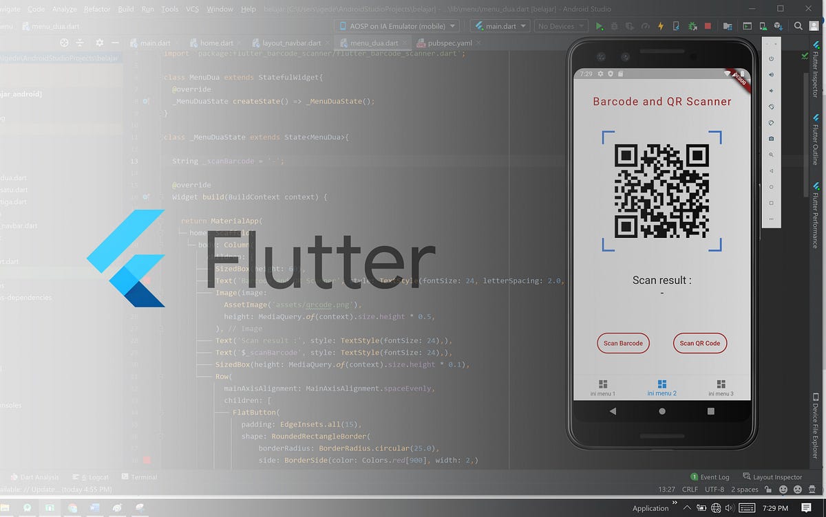 Flutter | Membuat Scanner QR dan barcode | by Gedetikapermana | Medium