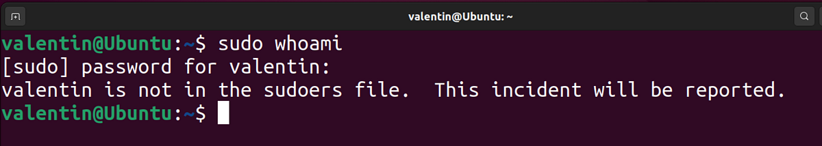 How to fix “ is not in the sudoers file. This incident will be reported” in Ubuntu | by Valentin ...