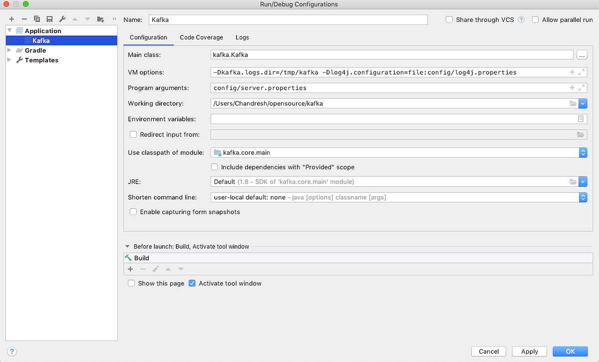 How to setup Apache Kafka source code on IntelliJ | by Chandresh Pancholi | Medium