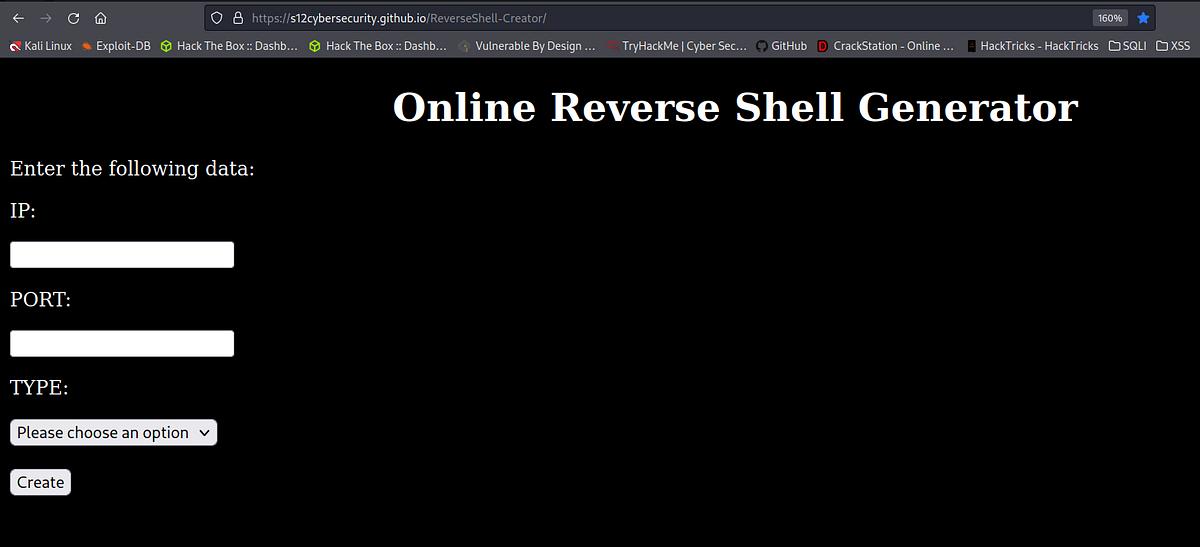 Online Reverse Shell Creator. Introduction | by S12 - H4CK | Oct, 2022 | Medium