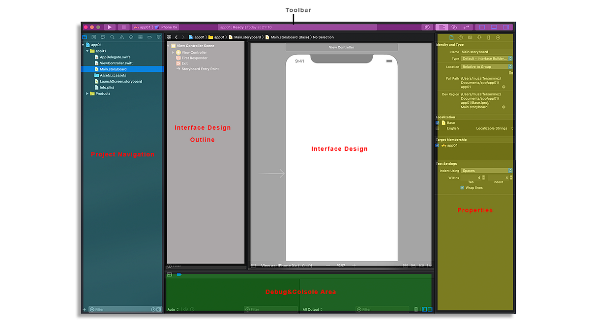 Xcode User Interface | by Muzaffer Sonmez | Medium