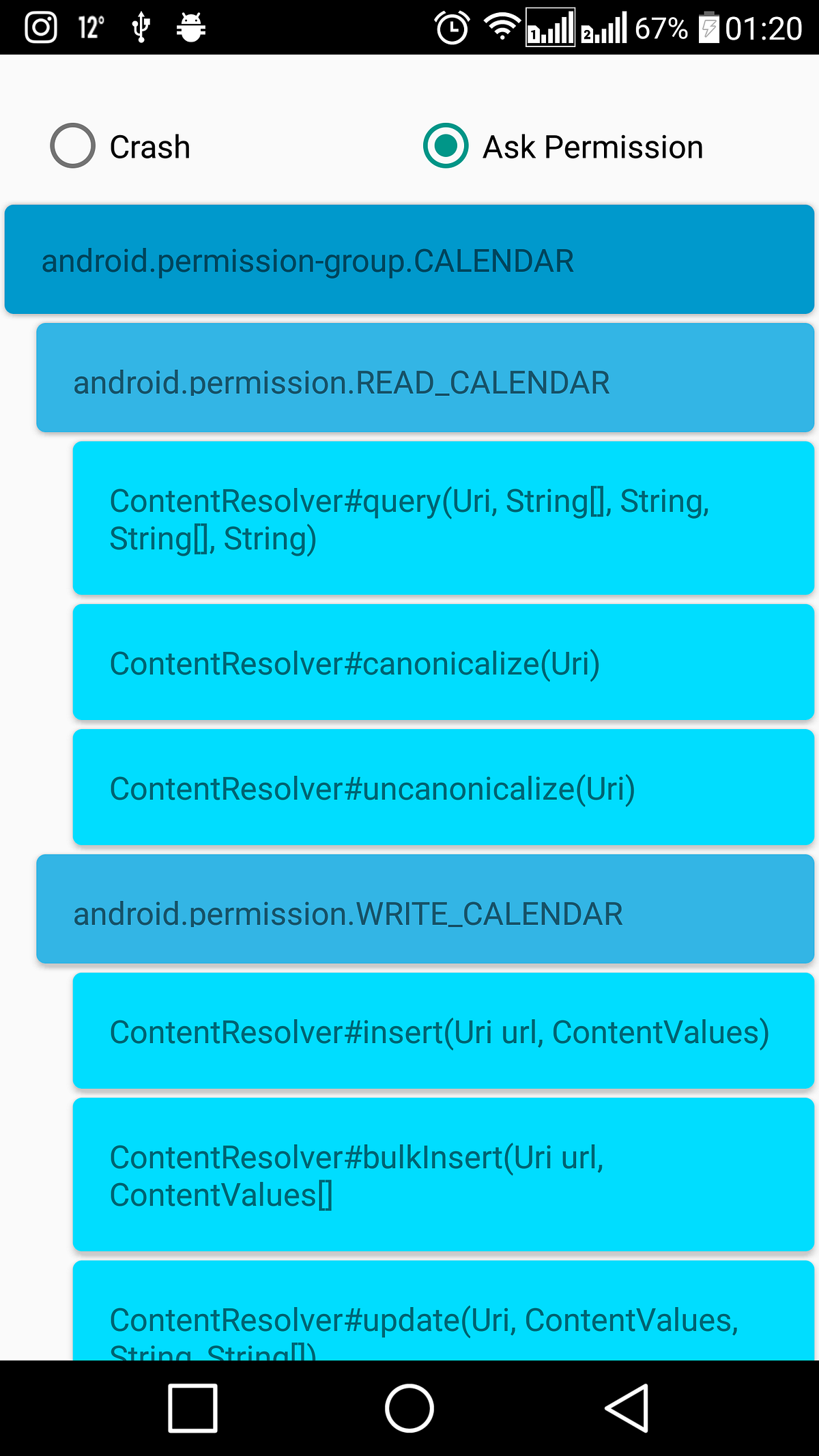 Exhaustive List Of Android Sdk Methods That Require Runtime Permission
