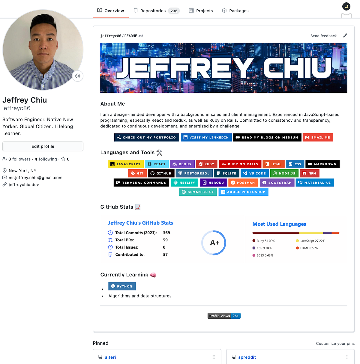 Stand Out by Personalizing Your GitHub Profile | by Jeffrey Chiu | Nerd ...