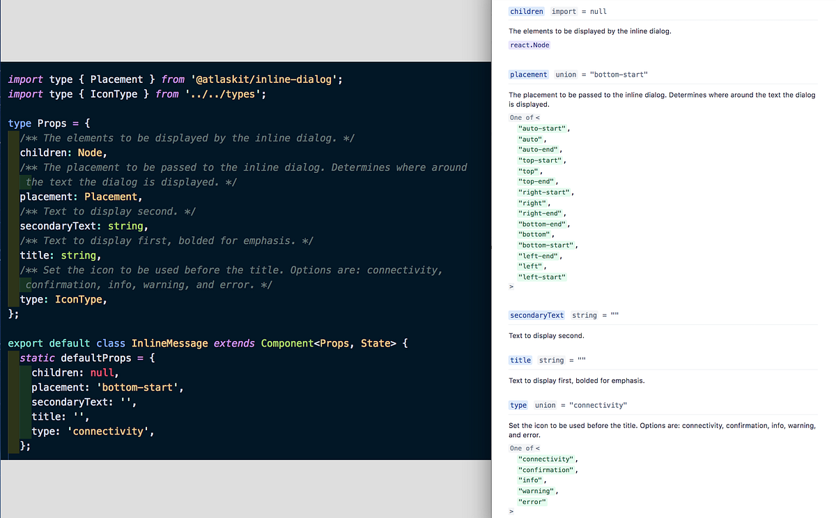 Documenting React Components. (In Atlaskit) | by Ben Conolly | Medium