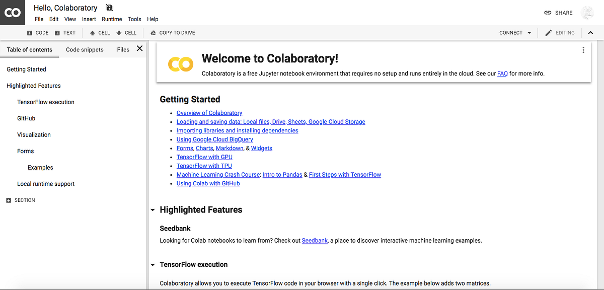 Google Colaboratory Developer’s Guide | by Kunal Bhatia | Medium