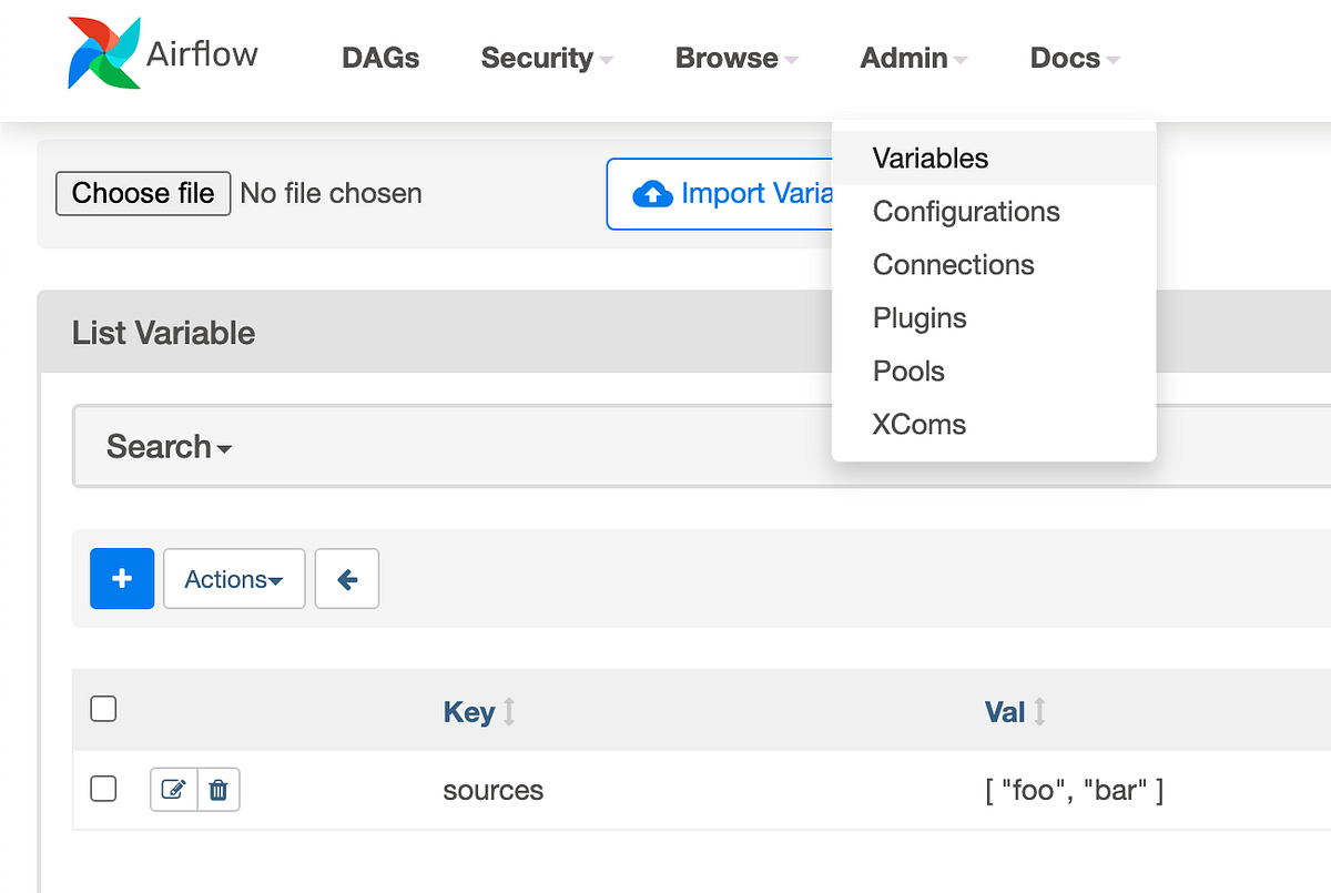 Using Airflow variables to create a dynamic DAG | by Jun Wei Ng | Medium