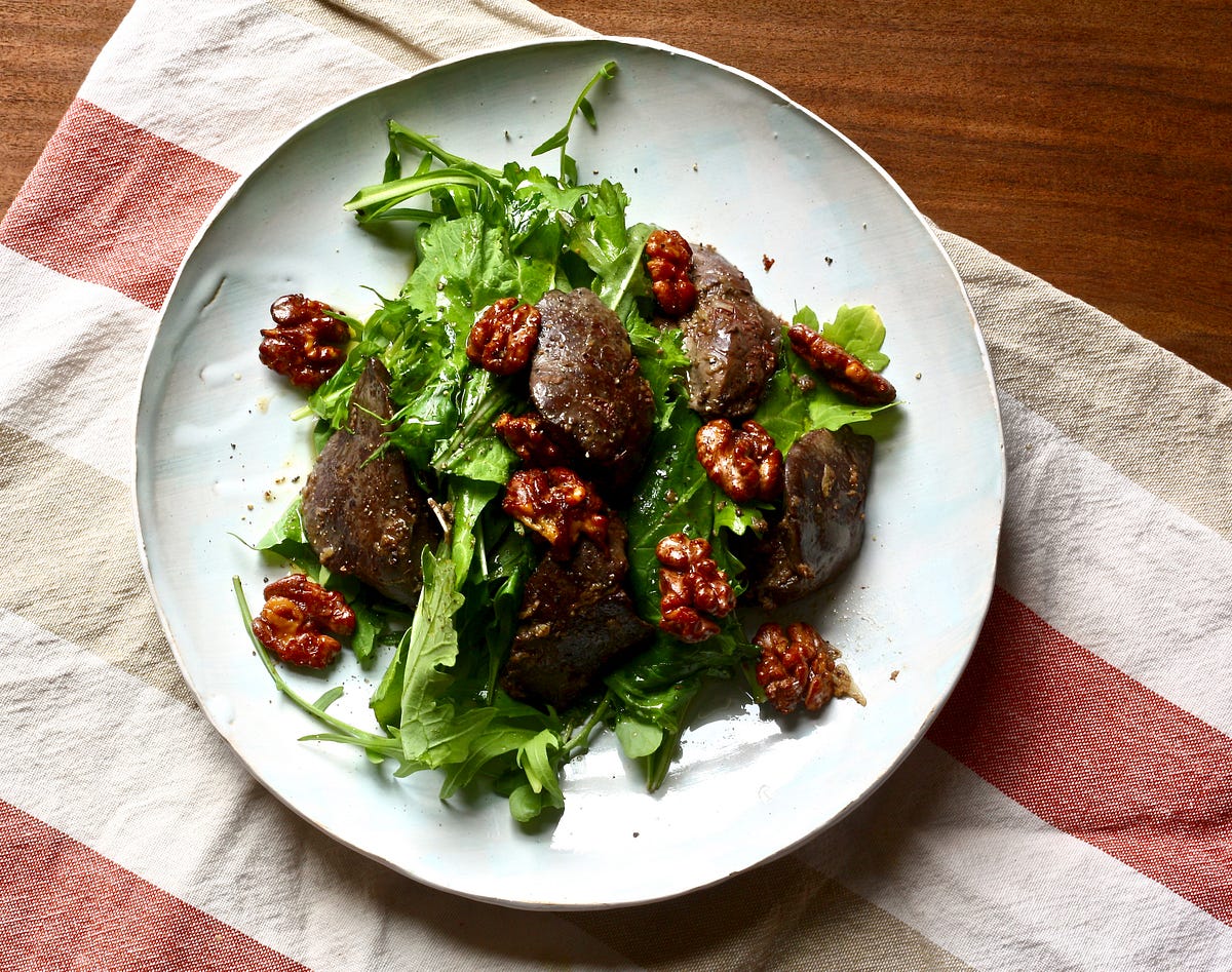 Warming Ginger, Walnut & Chicken Liver Salad | by Rachel Lett | Span ...